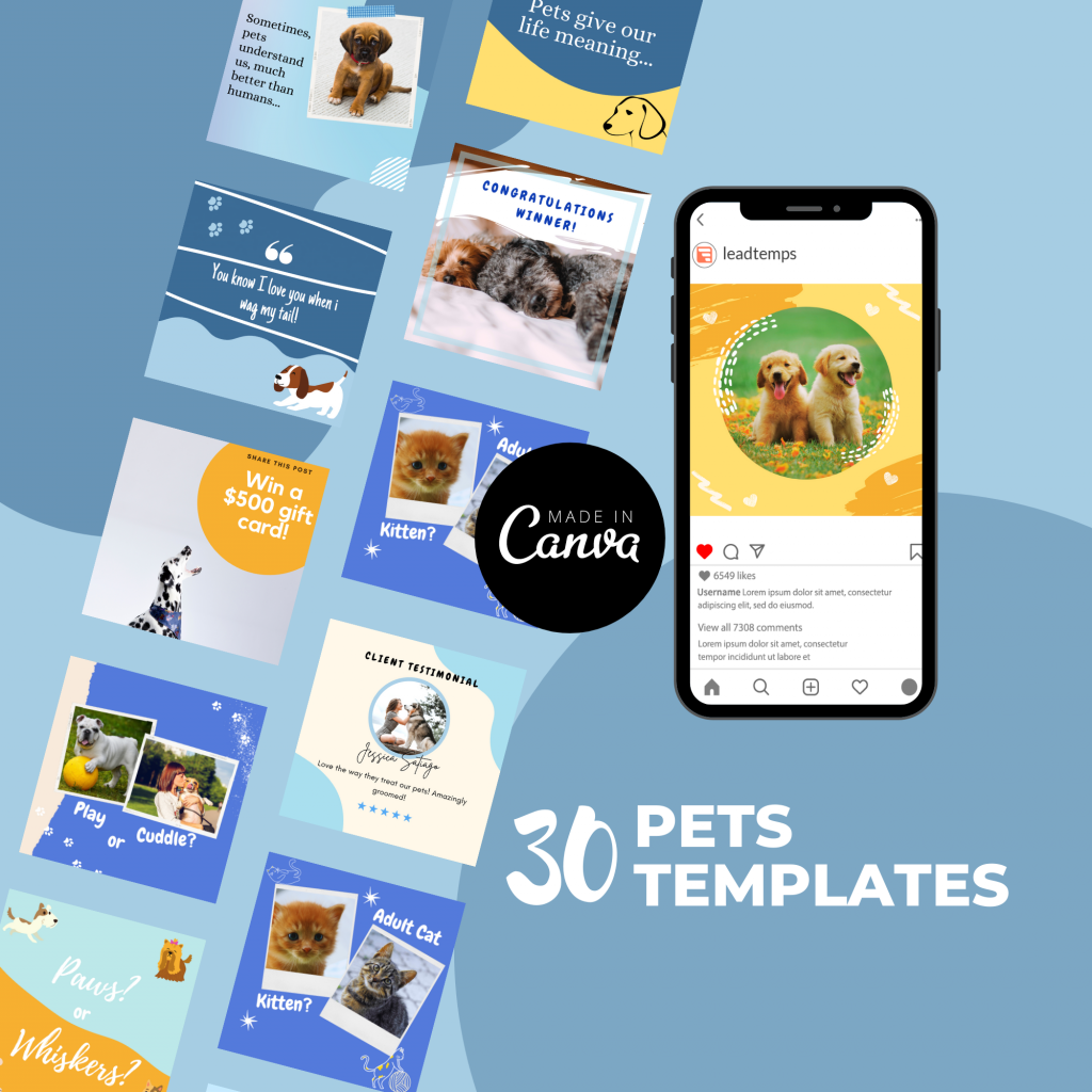 10+ Free Pet Instagram Post Templates - Canva Templates